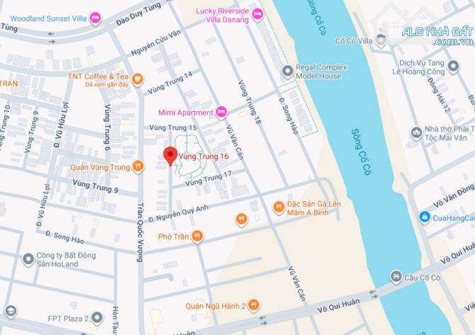 Bán 2 lô đất liền kề Vùng Trung 16 - view công viên (KĐT PHÚ MỸ AN ...