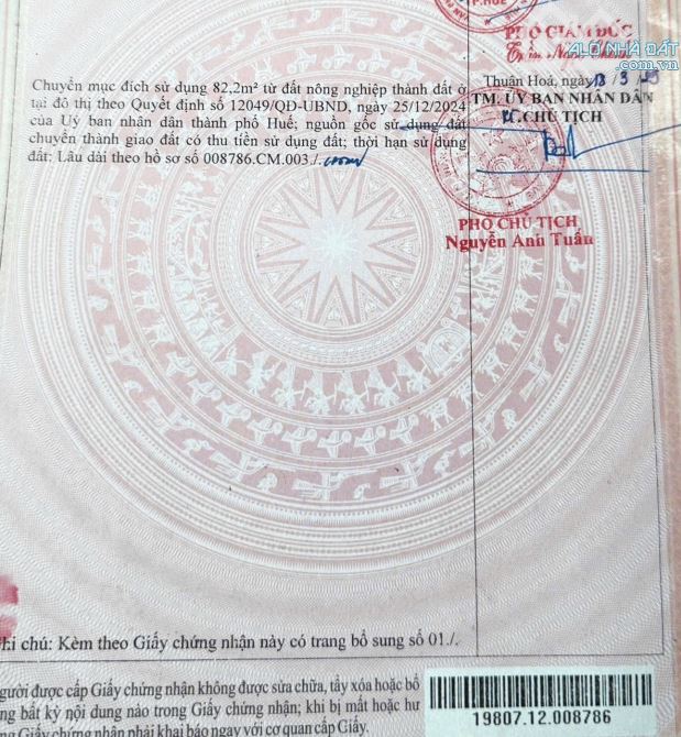 BÁN ĐẤT NGUYỆT BIỀU – THUỶ BIỀU – TP HUẾ - 17108871